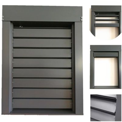 Pintu Louver Aluminium Tahan Api, Pintu Layar Balkon Kaca Buram